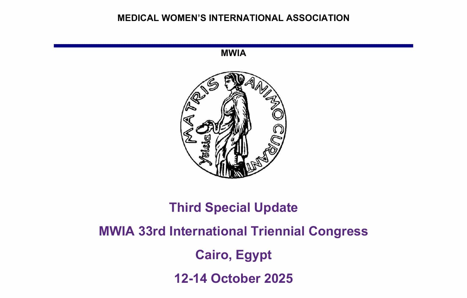3rd Special Update – 33rd MWIA International Congress – October 12–14 ...